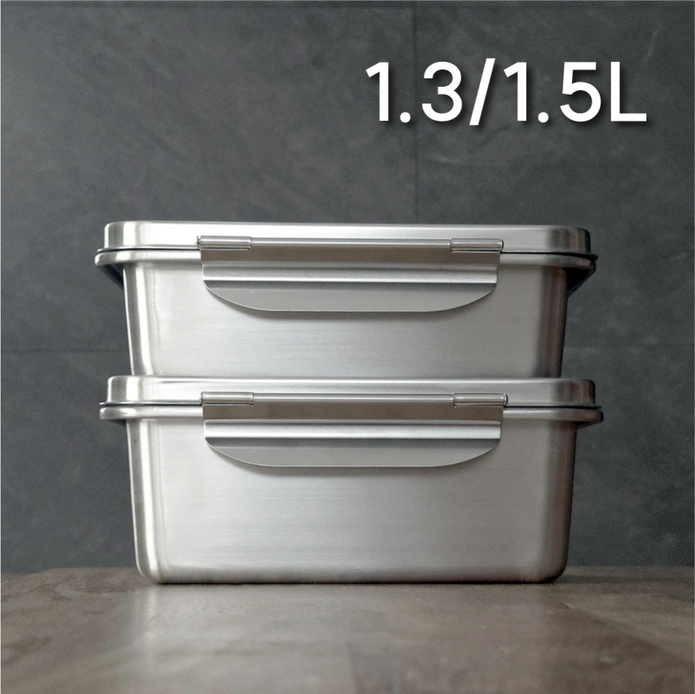 JVR JVR 국내산 올스텐 사각 밀폐용기 김치통 도시락 나눔반찬용기 L사이즈 5호 6호 - 위시버킷