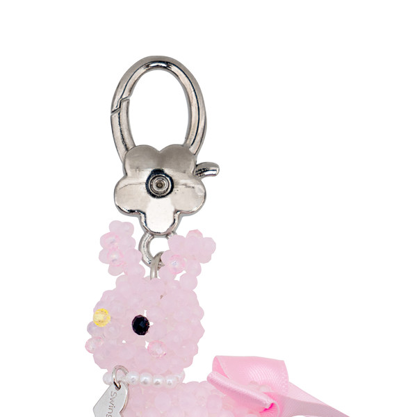 스윙셋 Ribbon-Tail Rabbit Key Ring (Pink) - 위시버킷