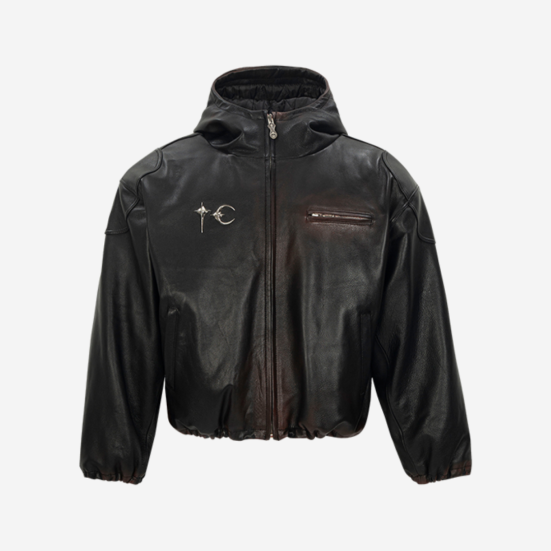 떠그클럽 Thug Club Big Rock Leather Jacket Black - 위시버킷