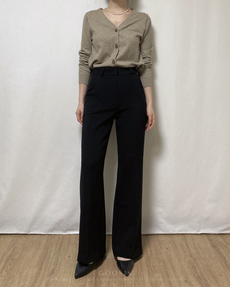 구시스 [봄원단출시(기본ver 블랙,차콜 2/28~ 순차배송)] 모던 세미부츠컷 여유핏 슬랙스 (3color) - 위시버킷