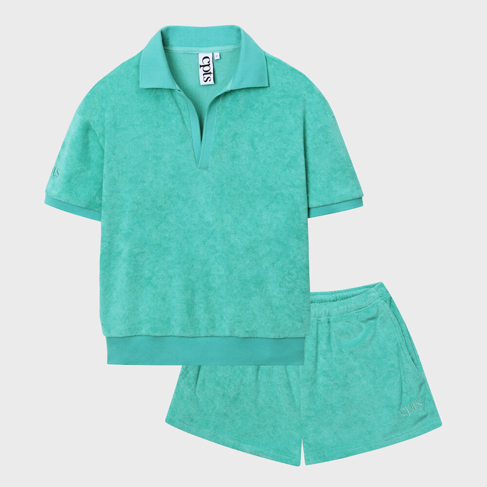 씨피티에스 LIGHT TERRY POLO SETS_TIFFANY GREEN - 위시버킷