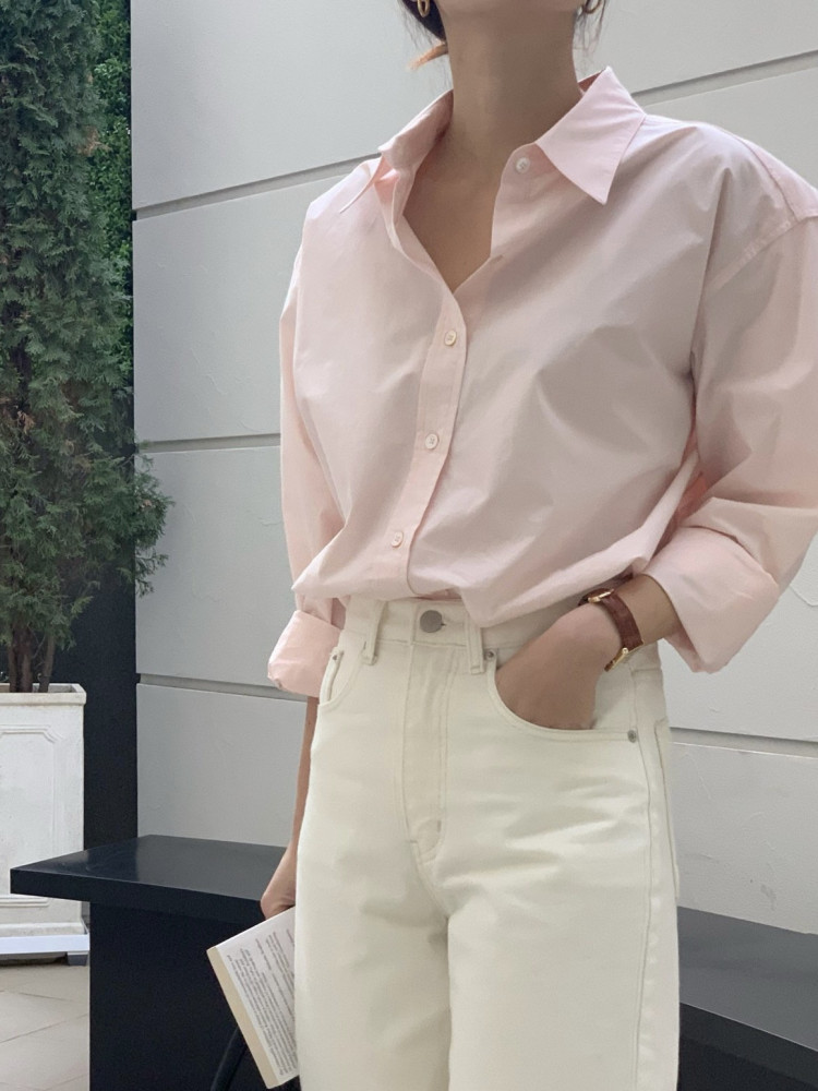 오브젝트 의류 오브젝트 앤더 코튼 셔츠 코튼 긴팔 카라 데일리 sh (4col) - 위시버킷