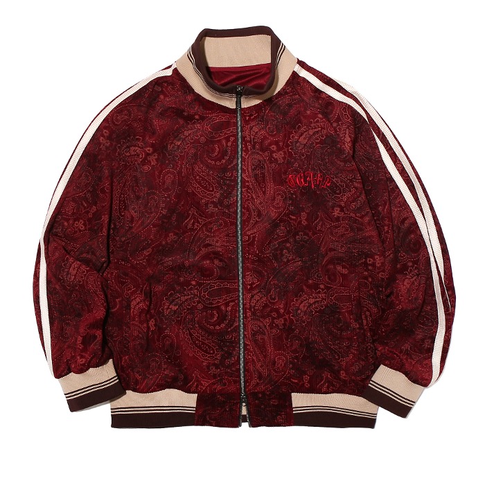 오가프 Flower Paisley Vintage Track Jacket Wine - 위시버킷