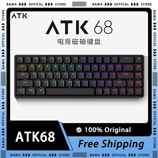 에이티케이 Atk atk68 e-스포츠 자기 축 키보드 68 키 자기 스위치 E-스포츠 키보드 Hotswap Pbt 컴퓨터 주변 장치 키보드 게임 l 선물 - 위시버킷