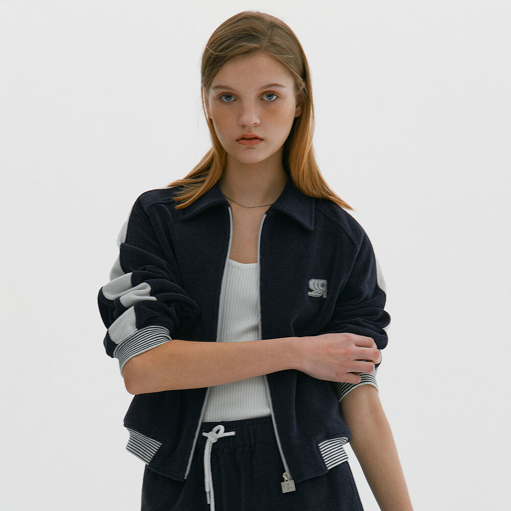 래비티스포츠 RB Sports Retro Terry Track Zip-Up Navy - 위시버킷