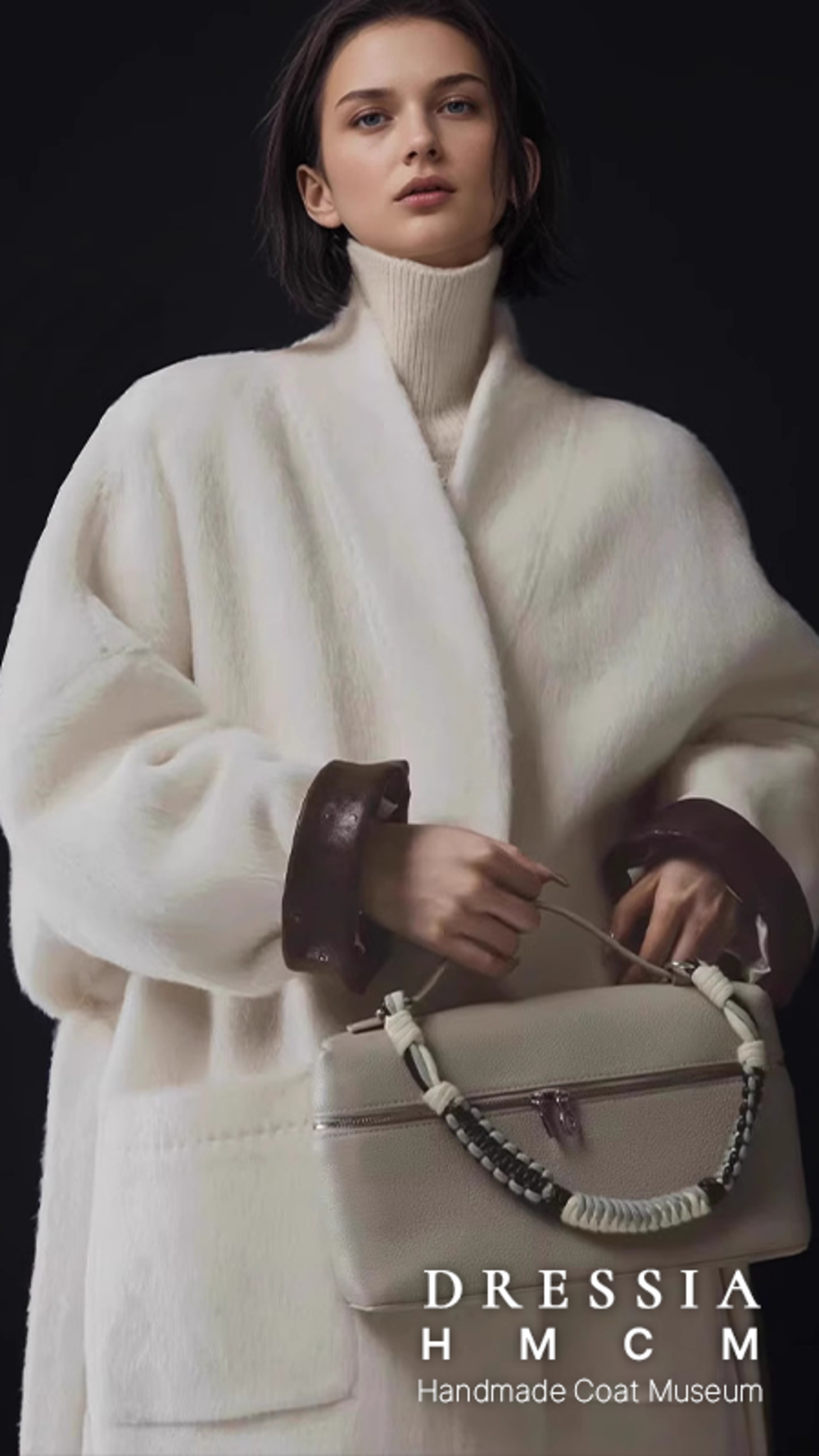 드레시아 DRESSIA 하이엔드 오스트리치슬리브 설리 알파카 코트 - 위시버킷