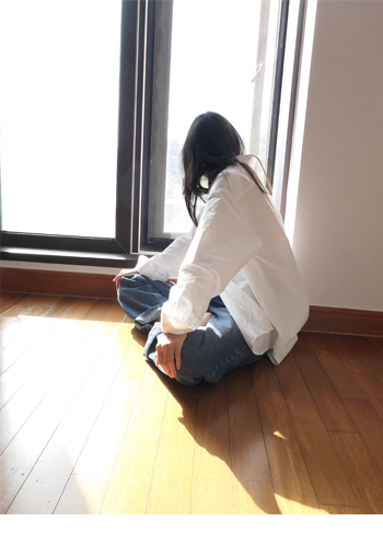 에프터먼데이 clean mid-blue denim pants - 위시버킷