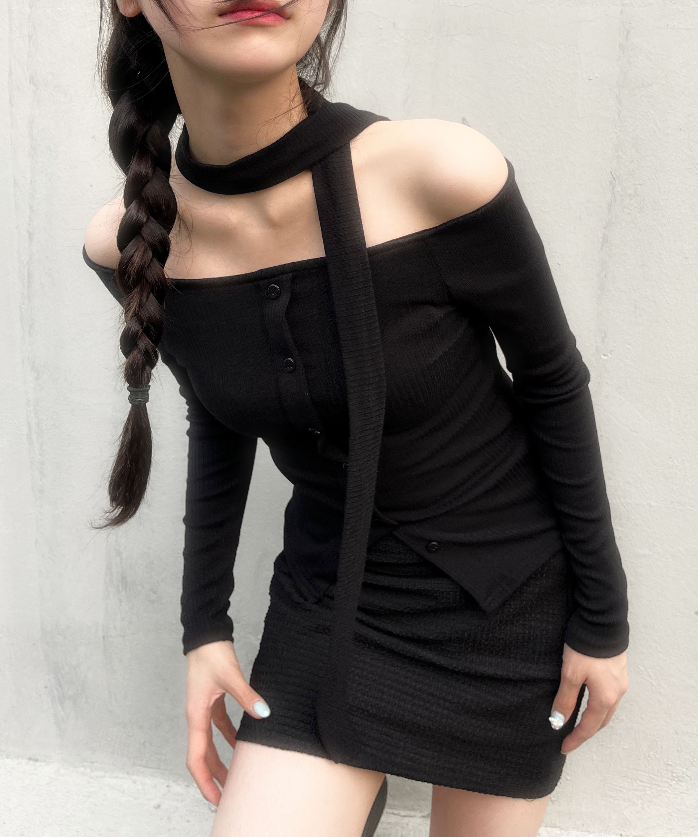 젤레나 Candle off-shoulder muffler set - 위시버킷