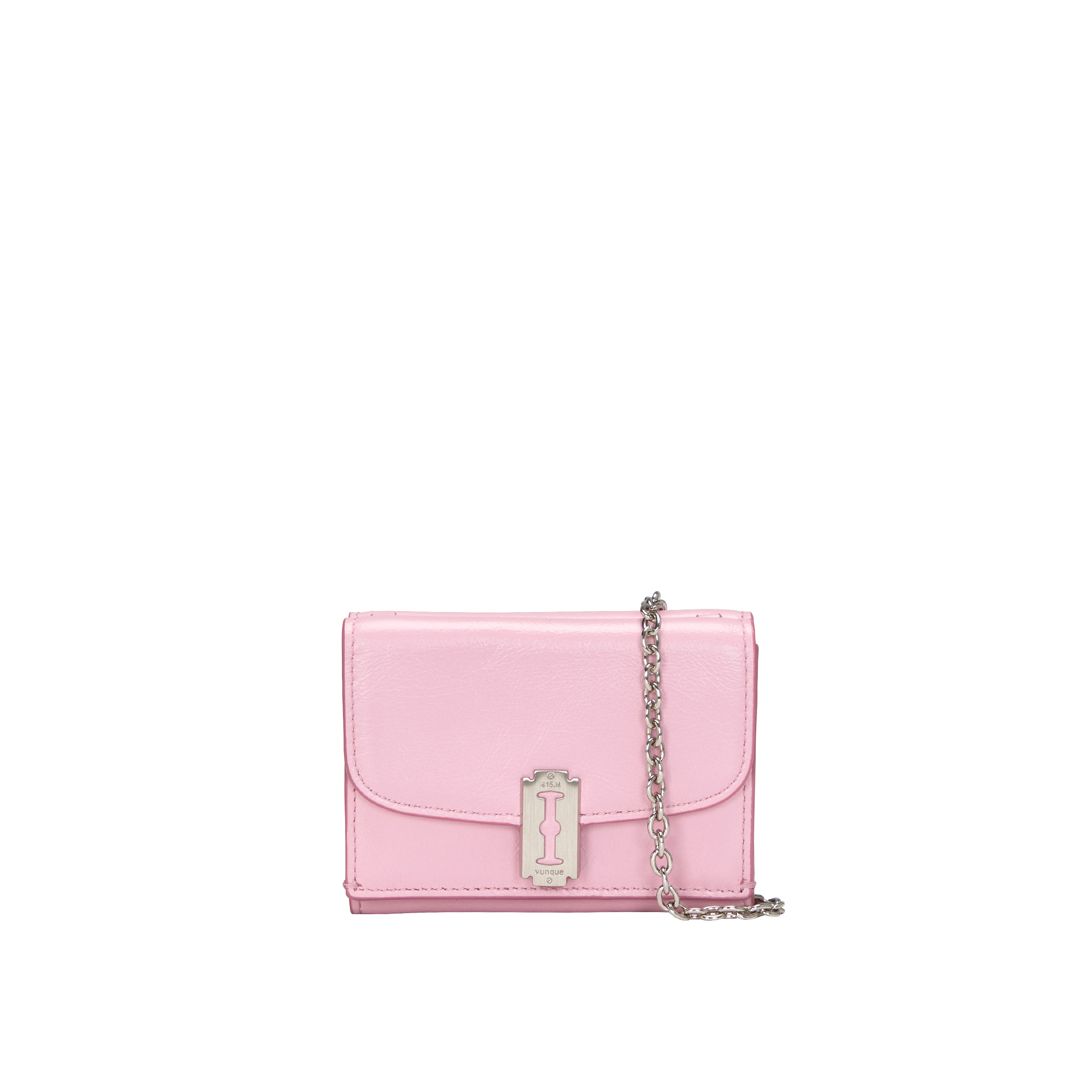 분크 Occam Lune Chain Folded Half Wallet (오캄 룬 체인 3단 반지갑) Bebe Pink - 위시버킷