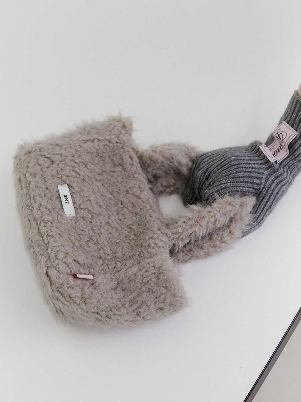 린츠 curly bag (gray) - 위시버킷