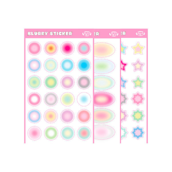 카인다블루 Blurry sticker (ver.1) - 위시버킷