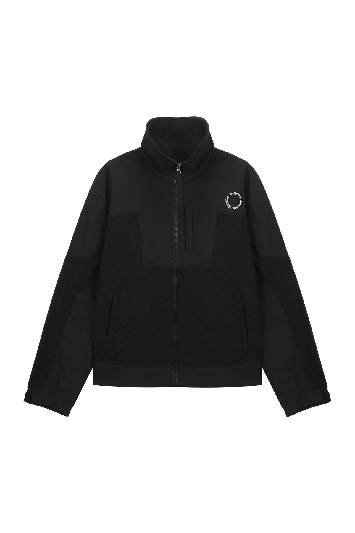 마뗑킴 FLEECE TRACK JUMPER FOR MEN IN BLACK - 위시버킷