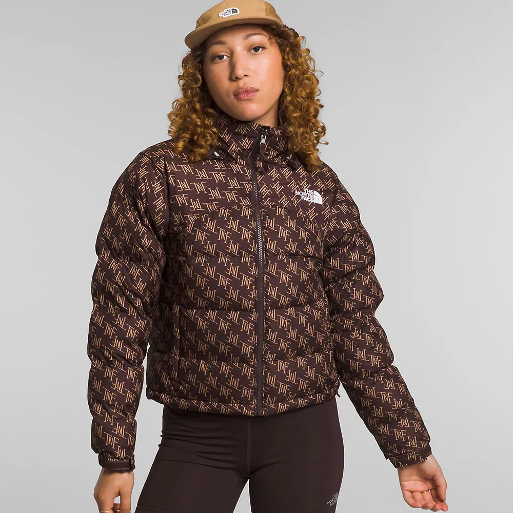 노스페이스 노스페이스 여성 2000 레트로 눕시 Nuptse 패딩 자켓 Coal Brown TNF Monogram Print ...