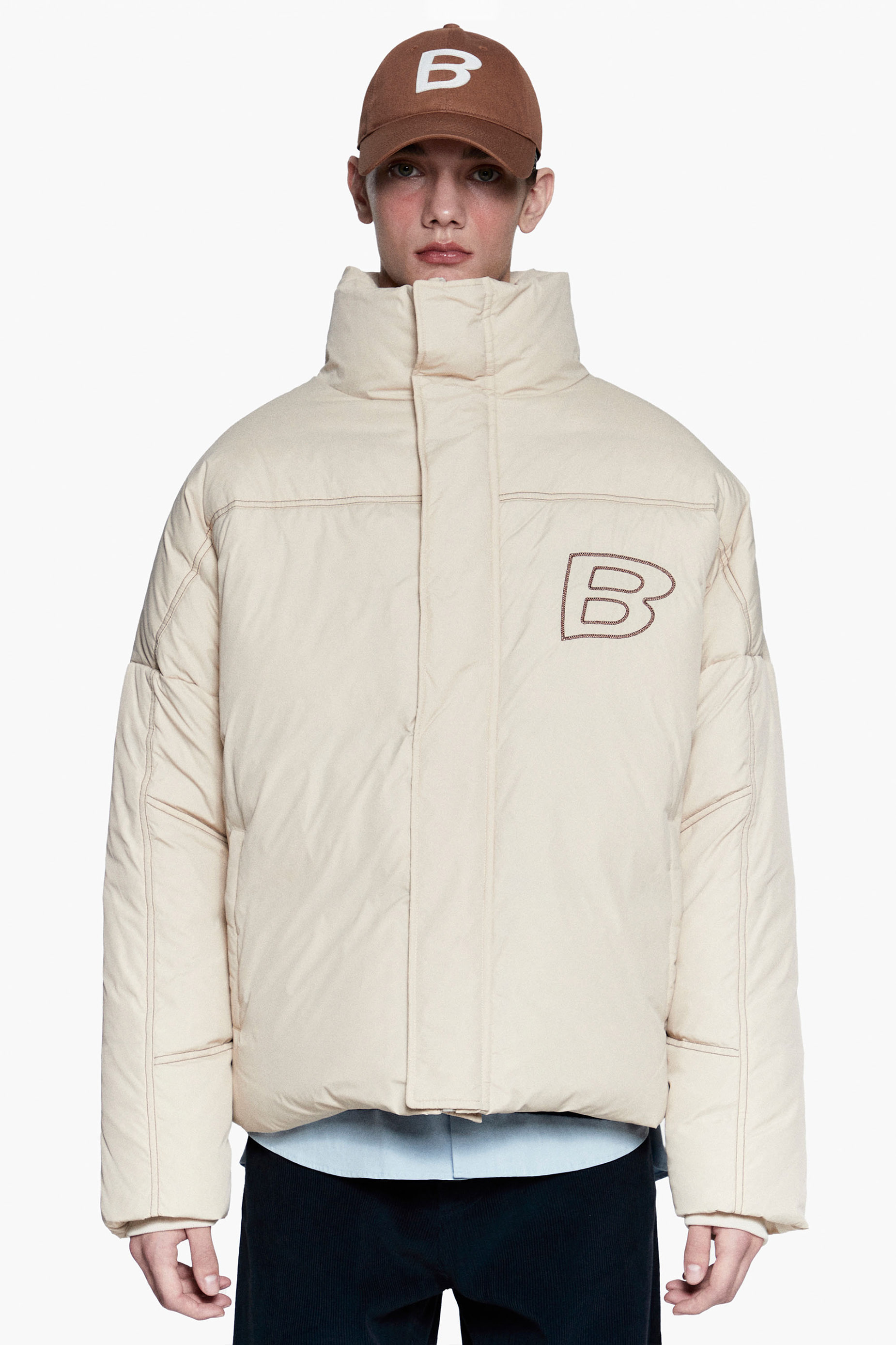 블러1.0 B STITCHED DUCK DOWN PADDING - LIGHT BEIGE - 위시버킷