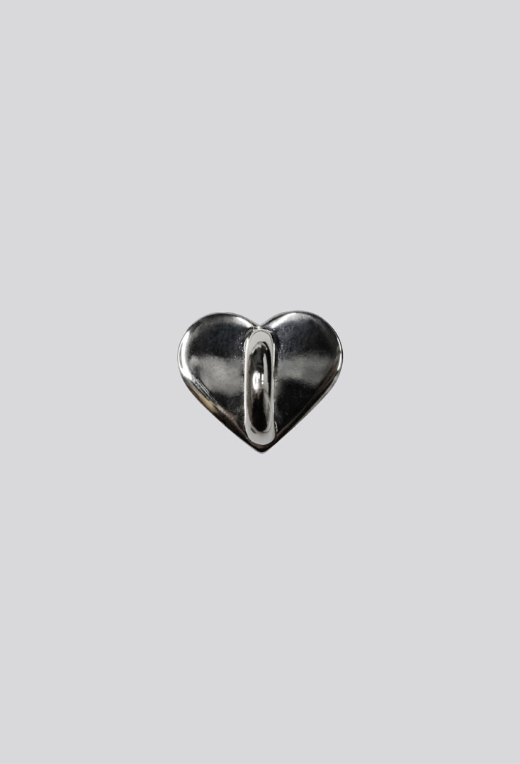 썸베리 heart keychain hook / silver - 위시버킷