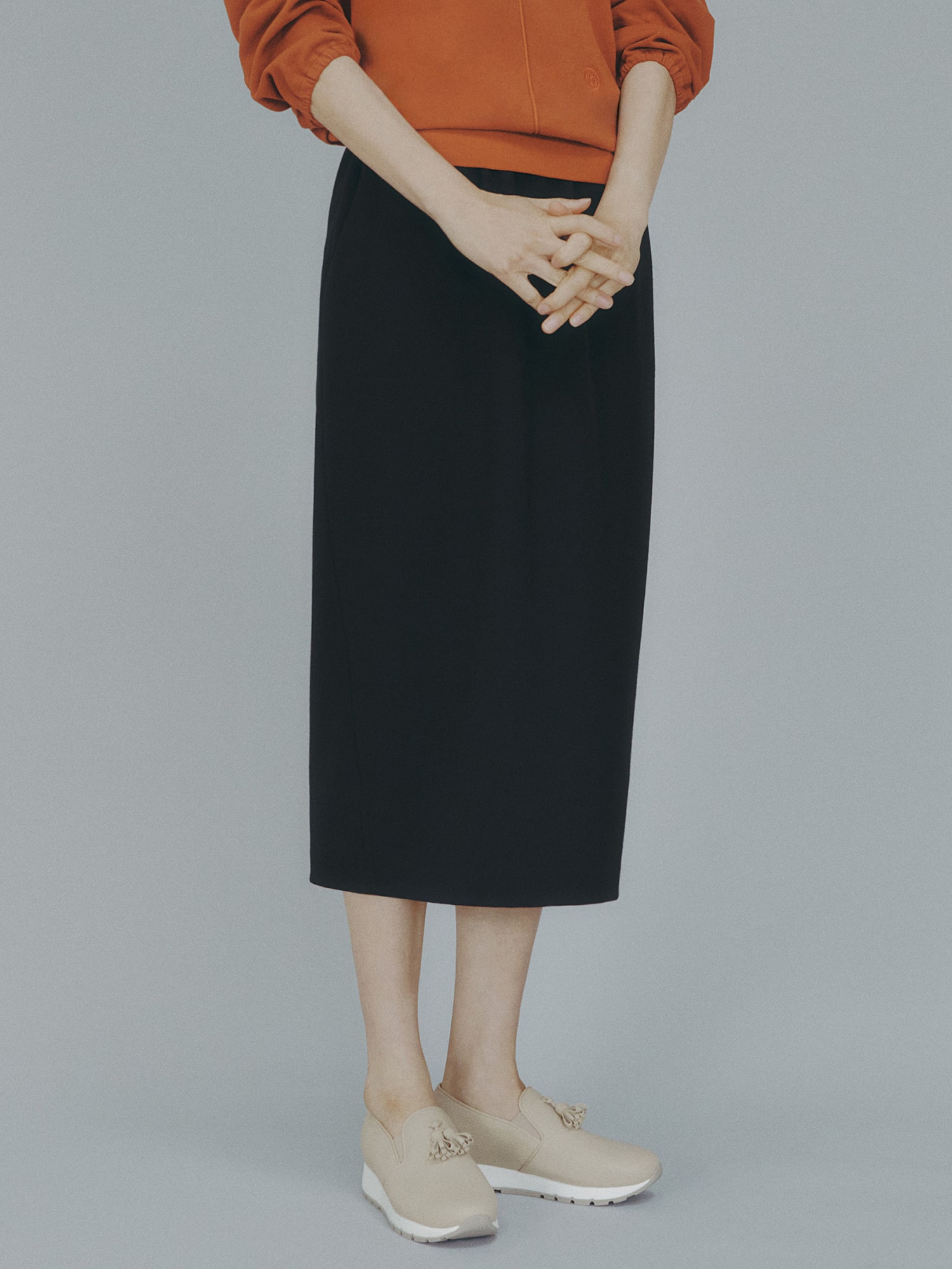 르베이지 Honeycomb H Line Skirt - Black - 위시버킷