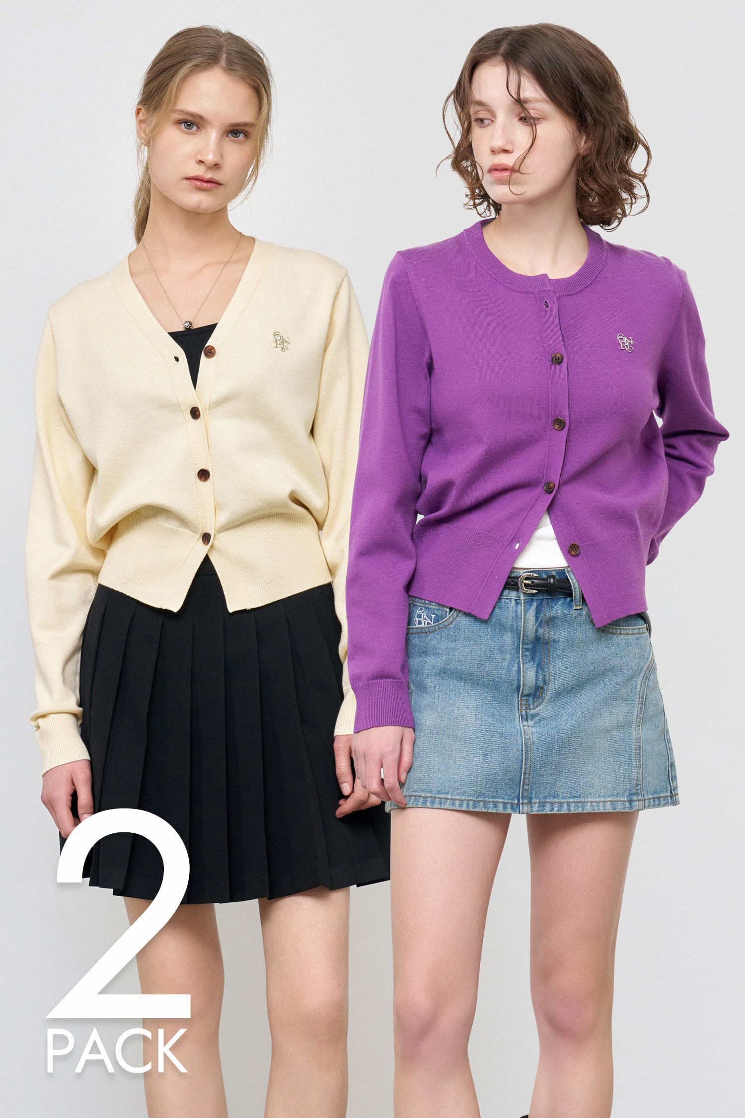 제너럴아이디어 [1+1] 에센셜 가디건 2TYPE - 위시버킷