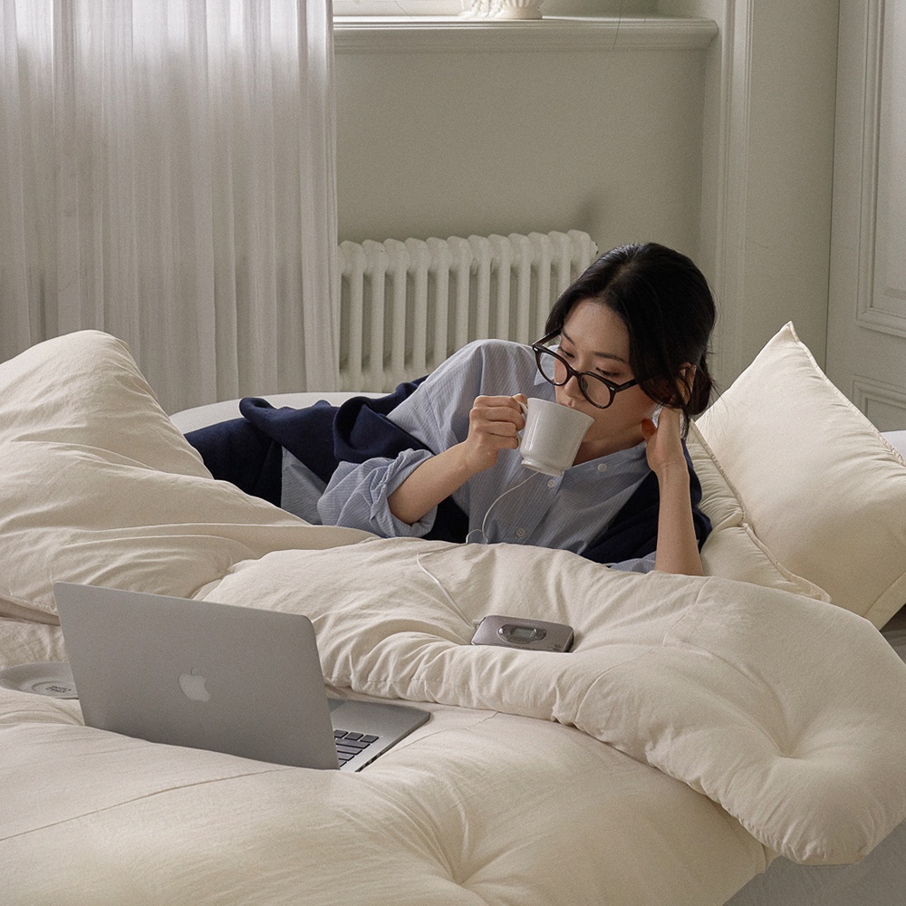 픽켄드 [29CM단독] MALANG WASHABLE 내몸밀착 차렵이불 - 바닐라 (SS/Q) - 위시버킷