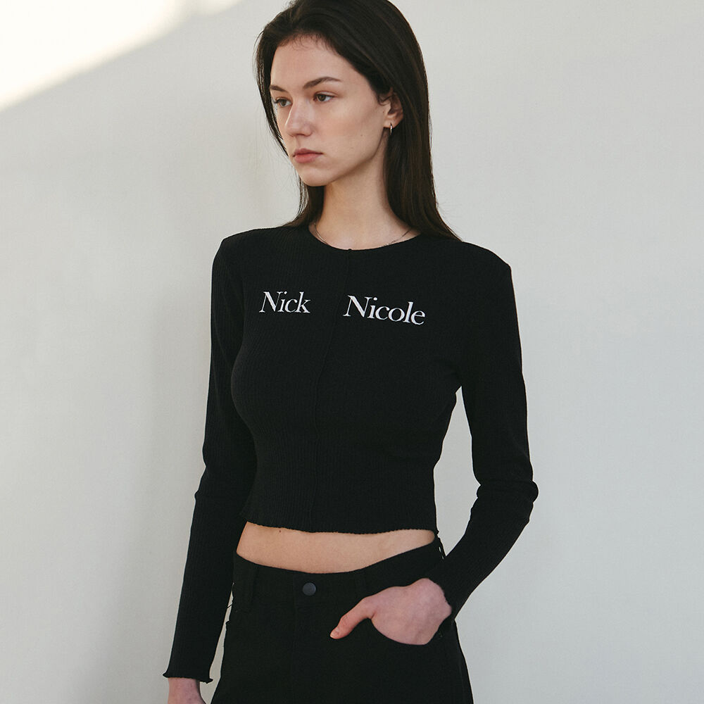 닉앤니콜 NICOLE SIGNATURE SLIM KNIT_BLACK - 위시버킷