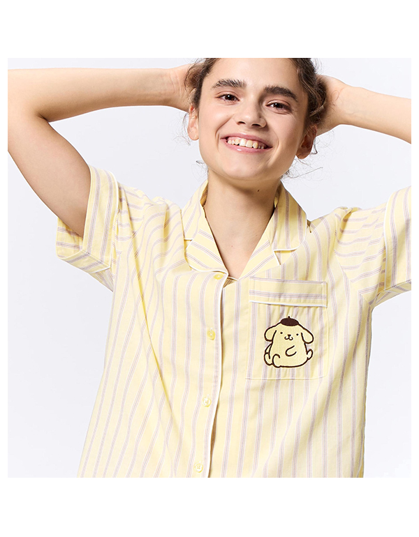 GU GU SANRIO CHARACTERS COTTON PAJAMA SET POMPOMPURIN - 위시버킷