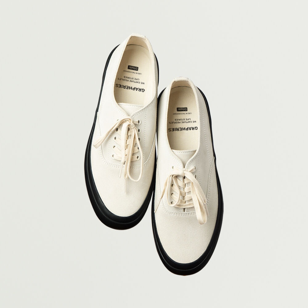 그라퍼리즈 ARCADE SHOES SUEDE - ECRU/BLACK - 위시버킷