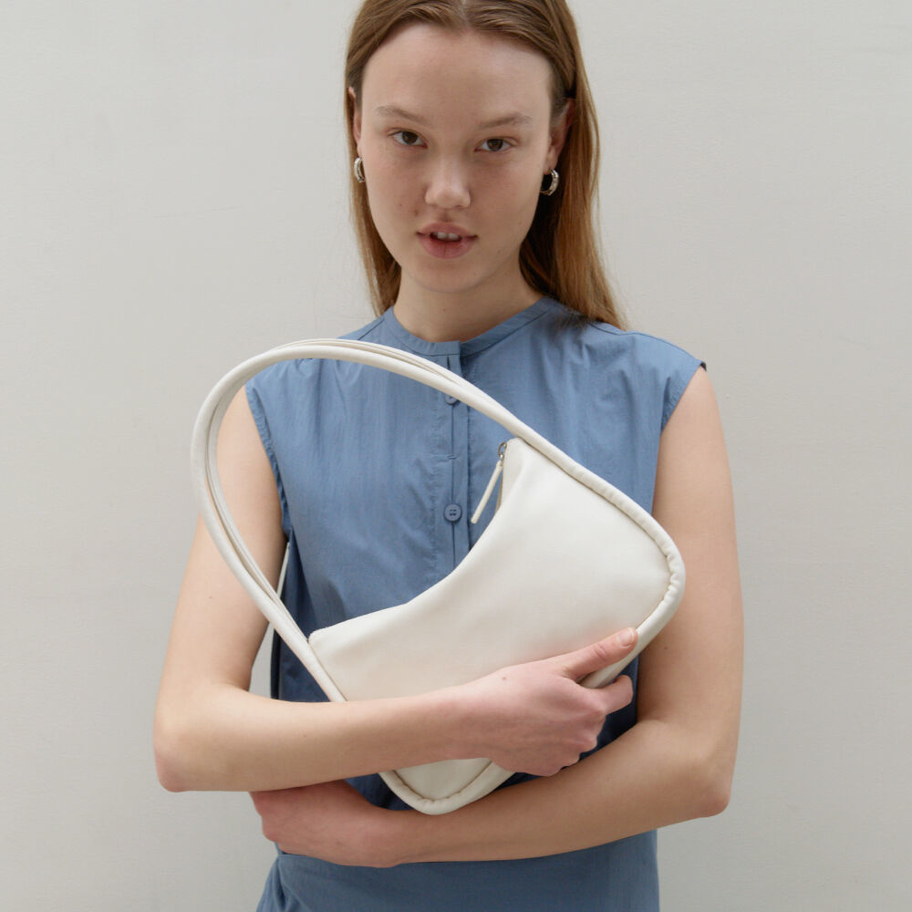 여밈 mini ridge bag (cream) - 위시버킷