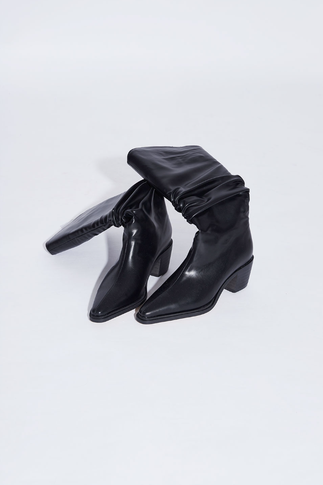 컬러인아이디 knee high wrinkle boots (3c) - 위시버킷