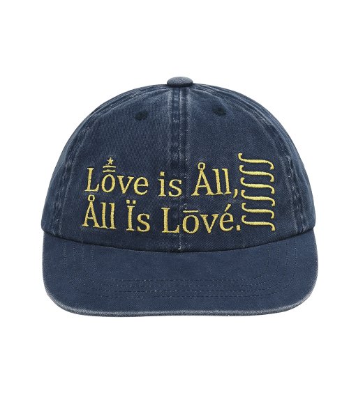 마이딥블루메모리즈 Love Is All washed cap - 위시버킷