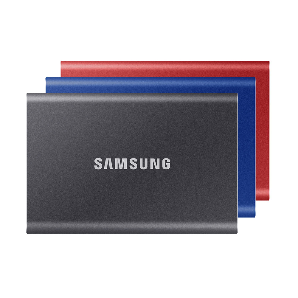 삼성 삼성전자 삼성 T7 외장SSD 외장하드 500GB 500기가 MU-PC500T/WW 그레이 국내정품+파우치 증정 - 위시버킷