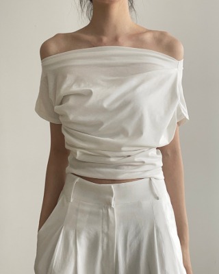 아델리오 drape span tee (3color) - 위시버킷