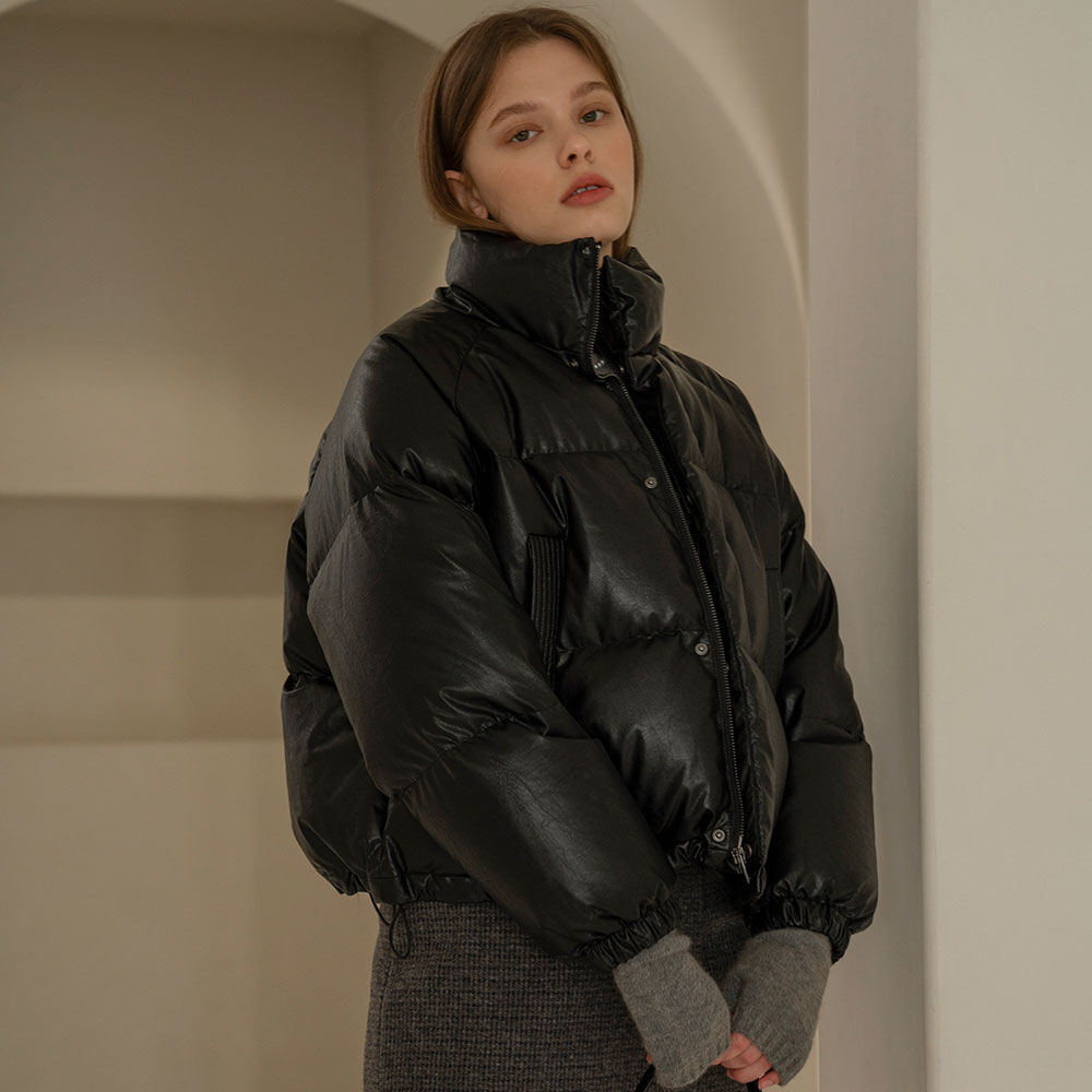 시야쥬 SI OT 4031 Duckdown Fake Leather PD_Black - 위시버킷