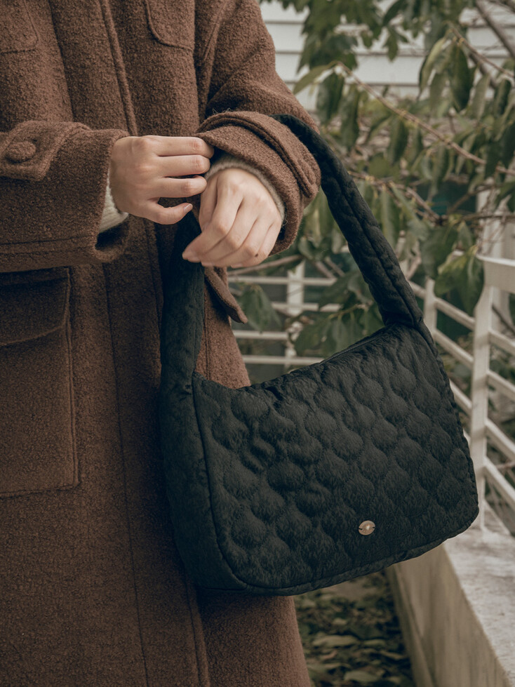 반원 아틀리에 B3006 Grandma rosemary padding bag_Black - 위시버킷