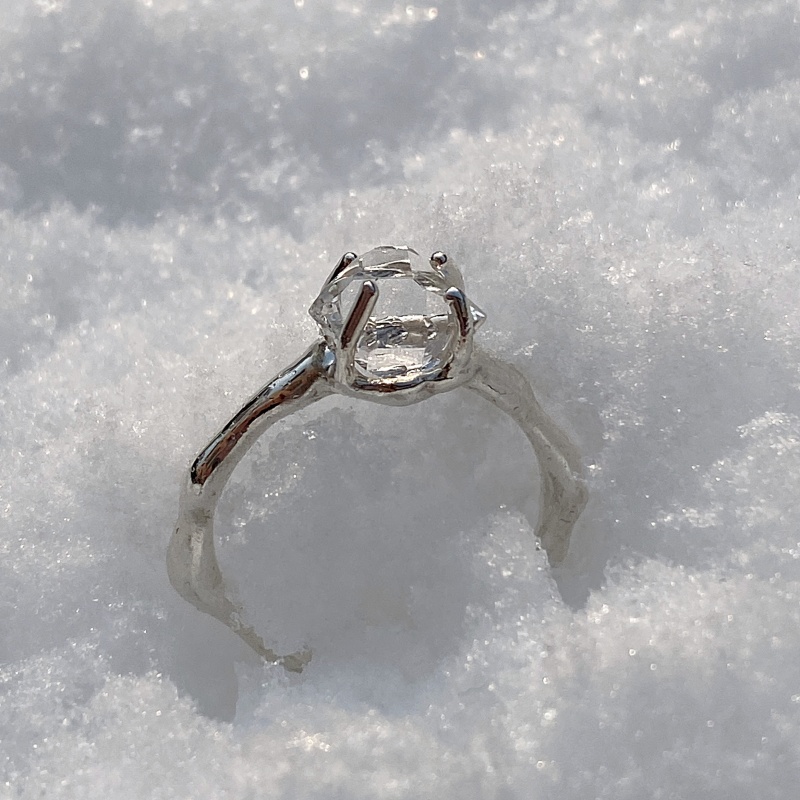 오브룬 Premium Herkimer diamond melting ring - 위시버킷