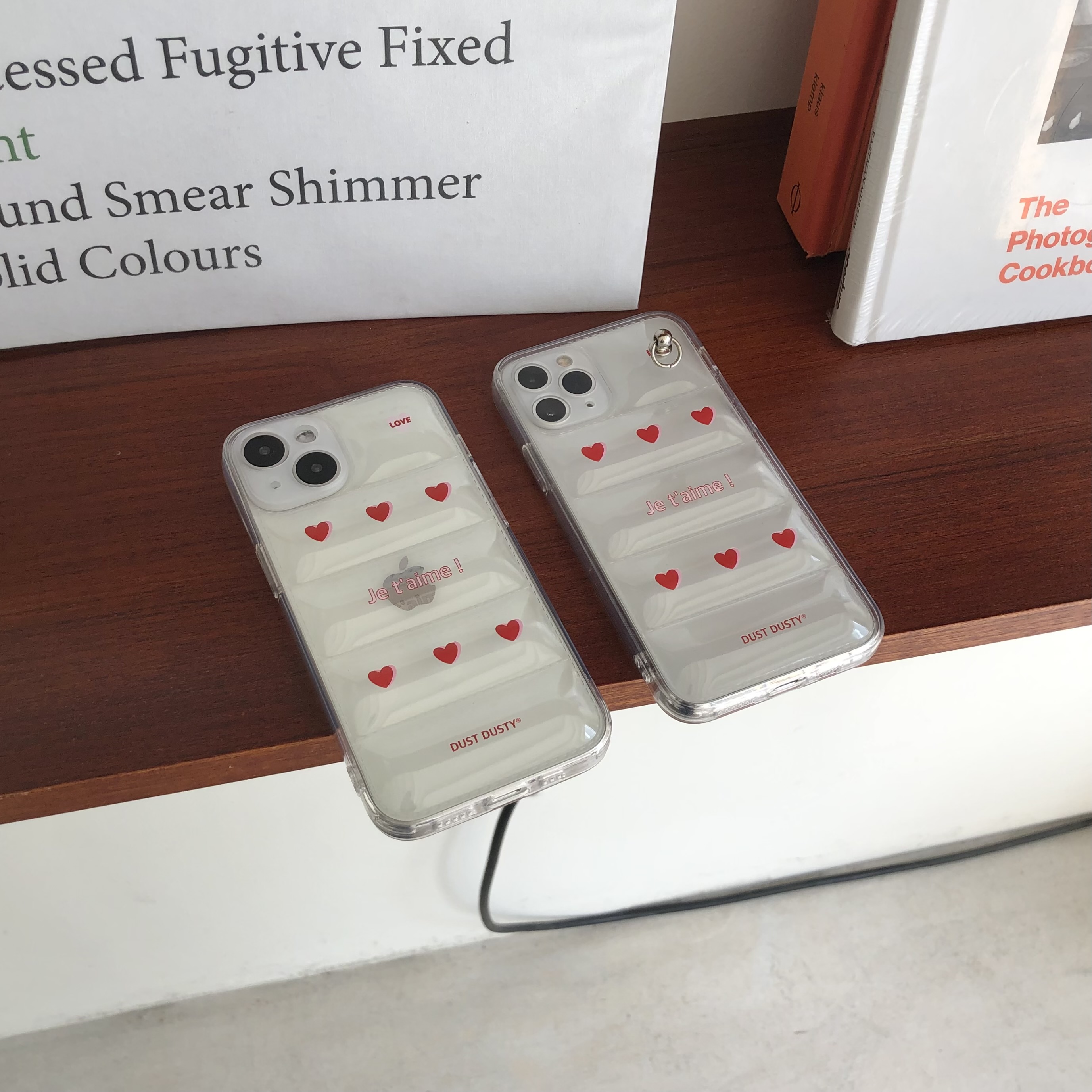 더스트 더스티 heart padding phone case - 위시버킷