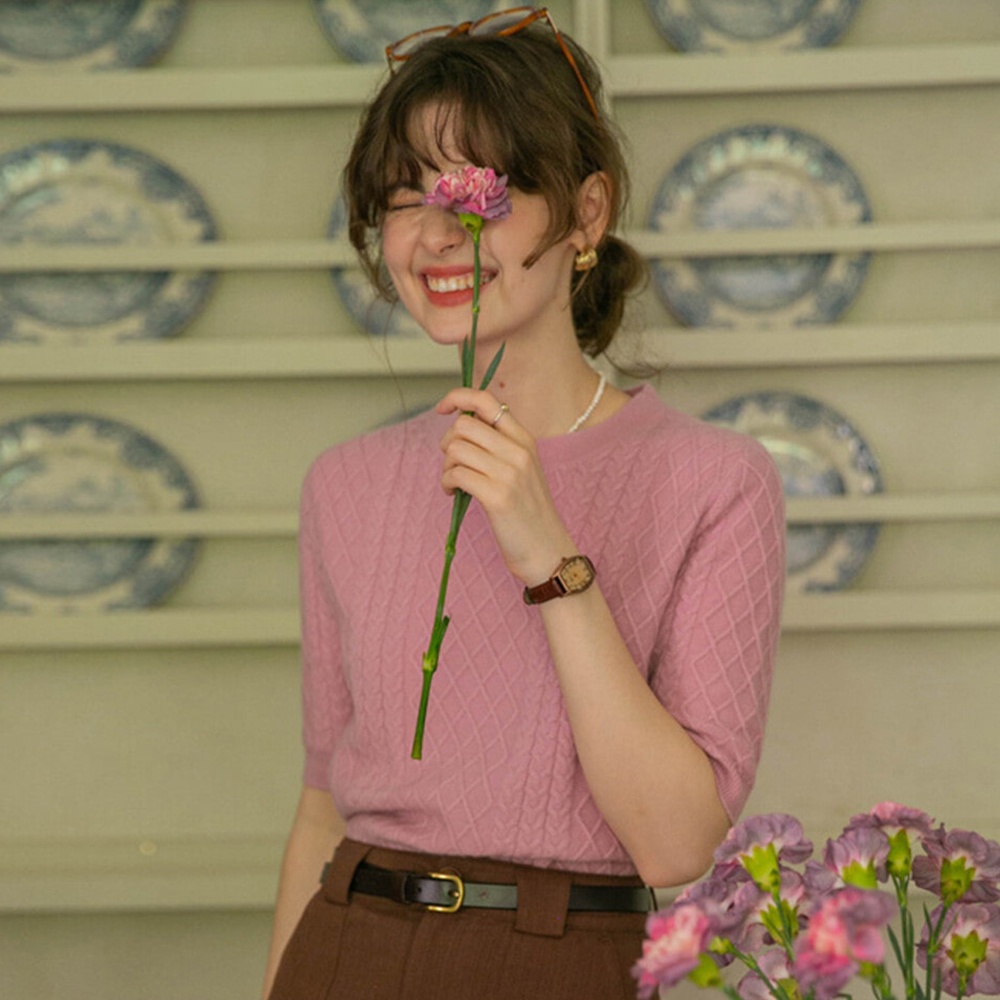 르니나 GERARD daily knit top_pink - 위시버킷