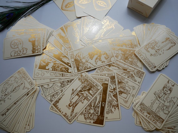 ForeverTarot Cream Tarot Deck With Gold Foil-Press, Everything Foil ...