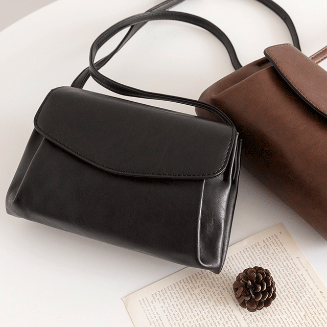 라이니 당일출고 빈티지 가죽 숄더 크로스백 ba-6533c - 위시버킷