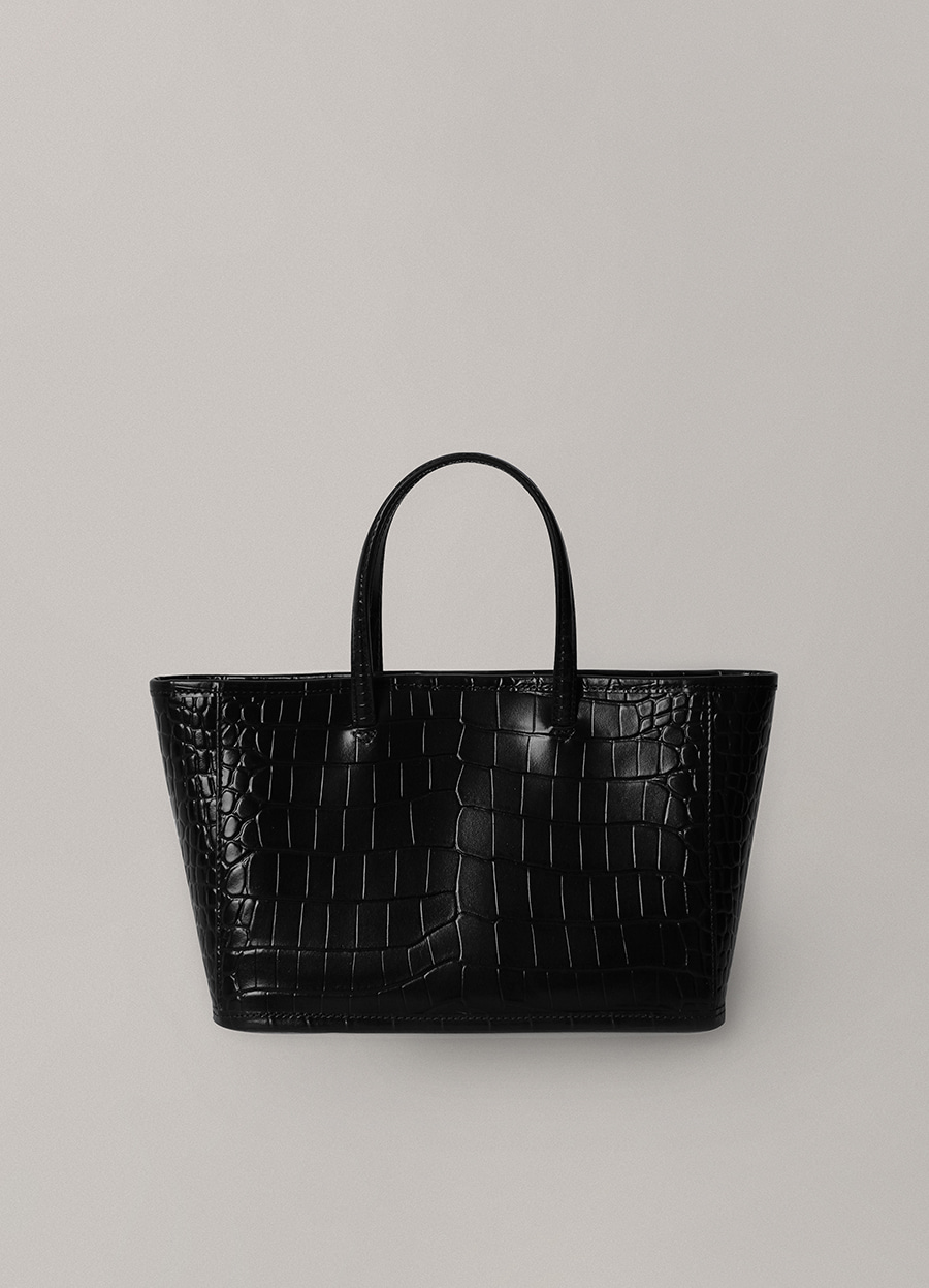 낫띵리튼 5TH / Ain croco tote bag (Black) - 위시버킷