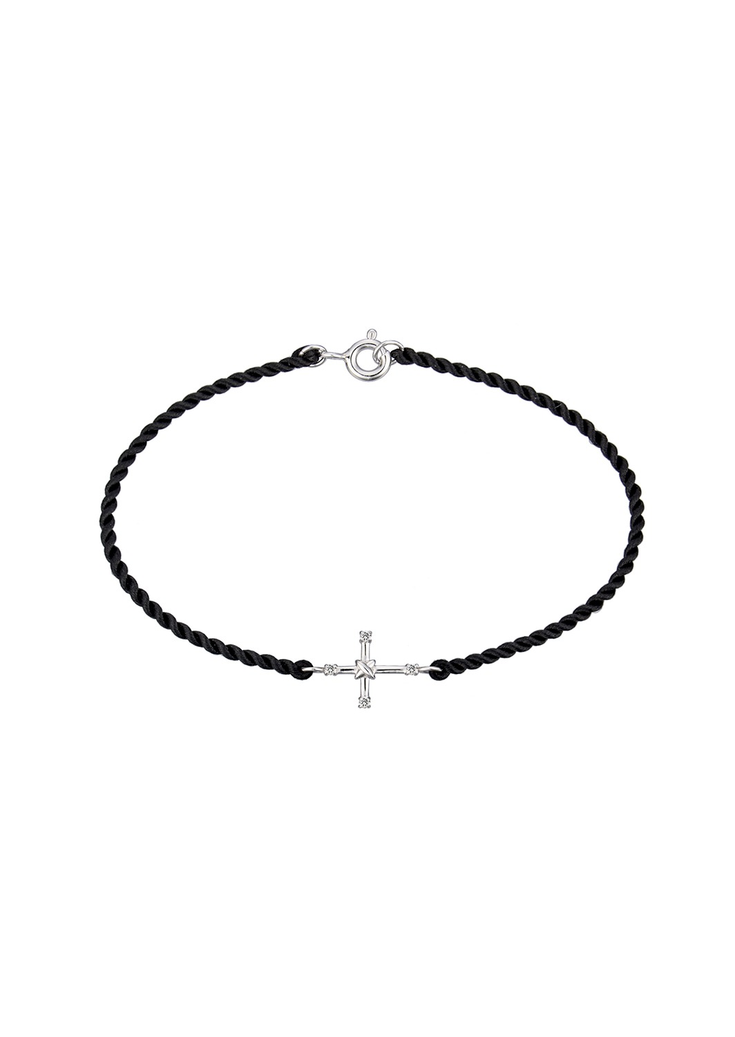 에스실 [14K] Dia Cross Silk Bracelet - 위시버킷