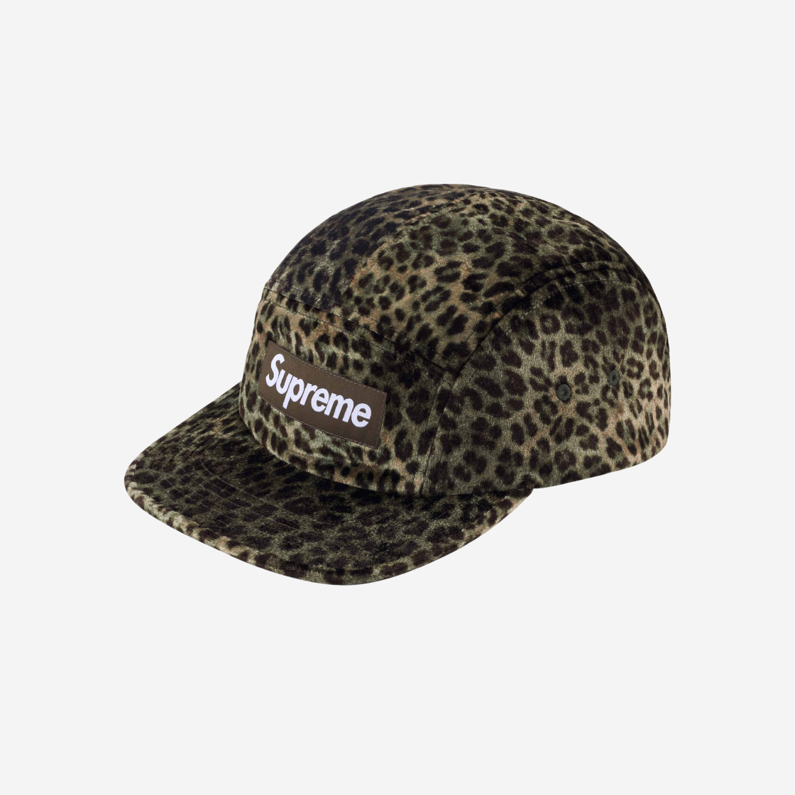 슈프림 Supreme Leopard Velvet Camp Cap Olive - 24SS - 위시버킷