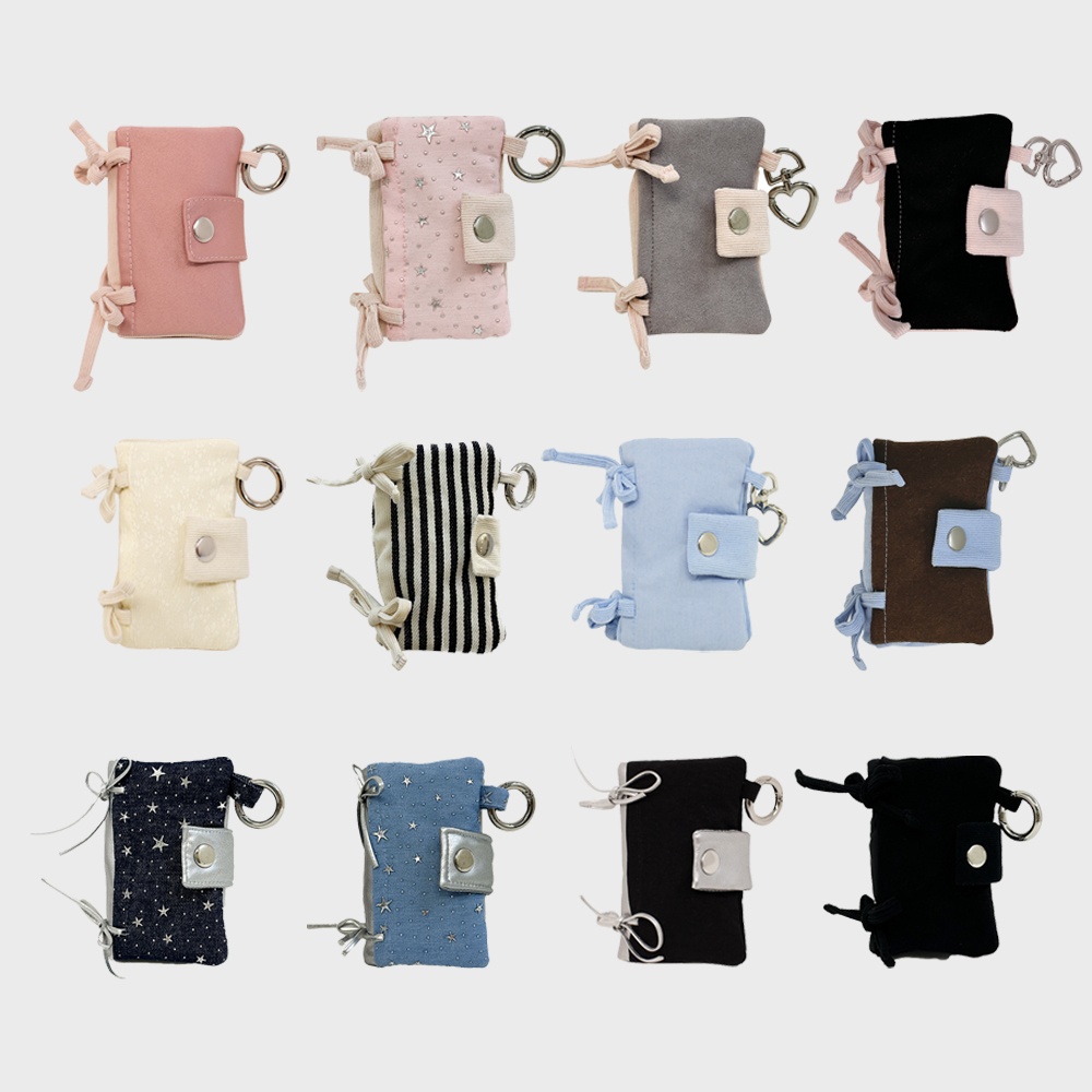 포지타니 Snug ribbon card wallet (12colors) 키링 카드지갑 - 위시버킷