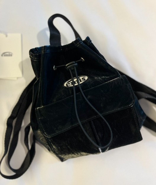 이미스 이미스 미니 와펜 포켓 백팩 블랙 Emis Mini Wappen Pocket Backpack Black - 위시버킷