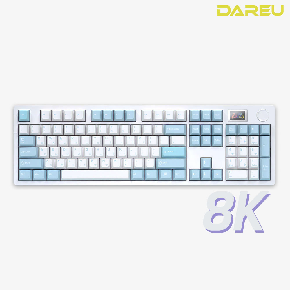 DAREU 다얼유 A104PRO 8K 유선 기계식 키보드 게이밍 스노우축 - 위시버킷