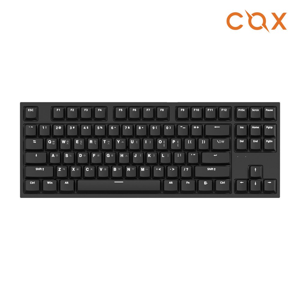 콕스 COX COX CK87 SLIM LP PBT 기계식 게이밍 키보드 블랙 적축 - 위시버킷