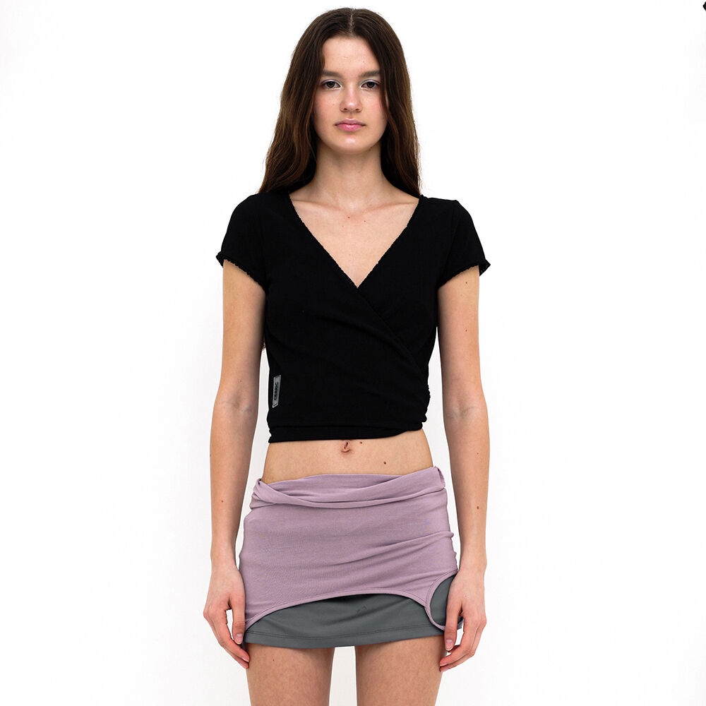 세릭 SOFT WRAPPED HALF TOP / BLACK - 위시버킷