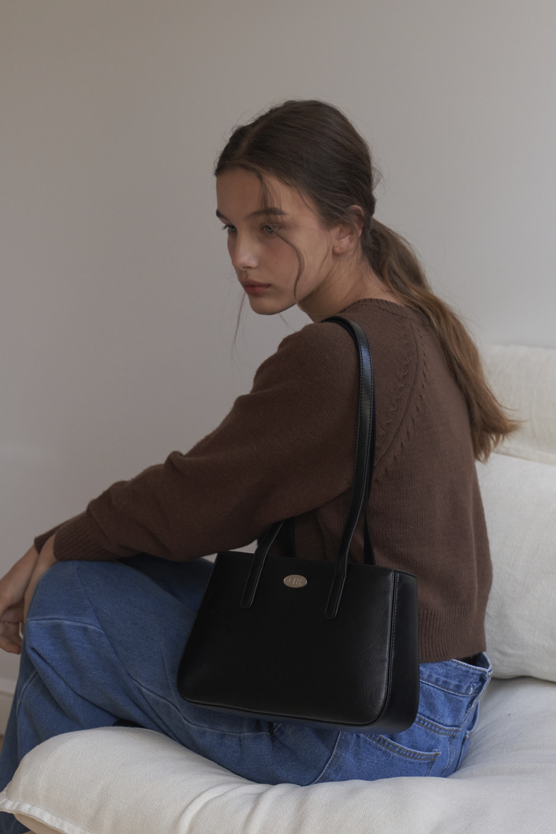 두마로 [당일 출고] Step Ladder Shoulder Bag / Black - 위시버킷