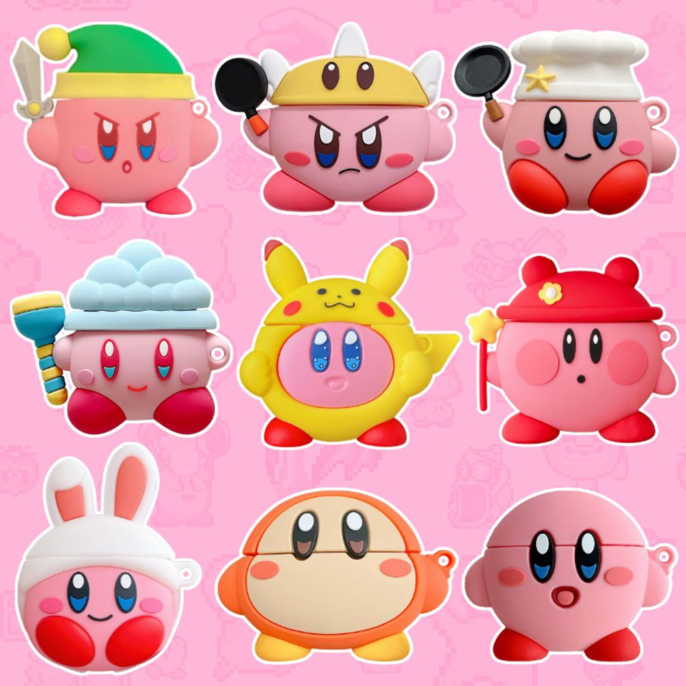 별의 커비 별의커비 에어팟케이스 실리콘 2세대 3세대 닌텐도 캐릭터 악세사리 귀여운 애플호환 - 위시버킷