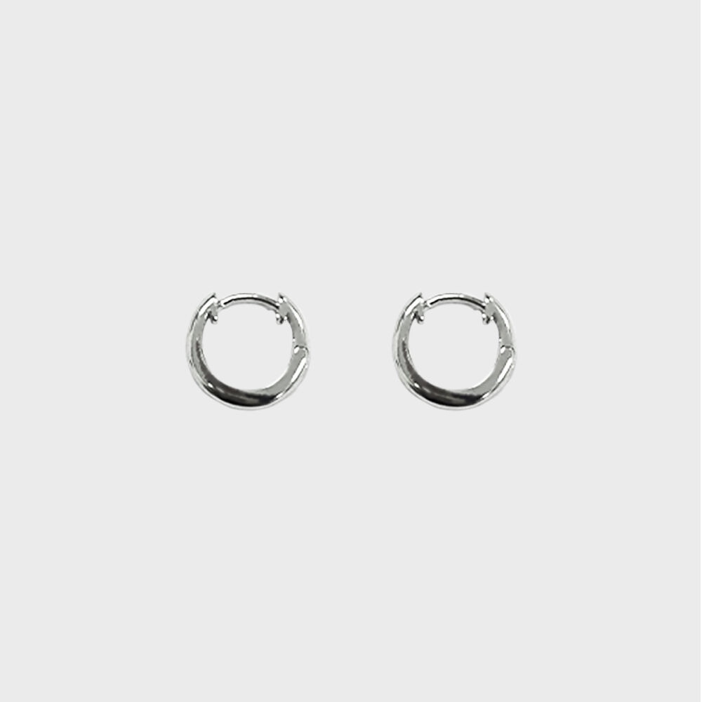 월간 Basic Ring Earring [Silver] - 위시버킷