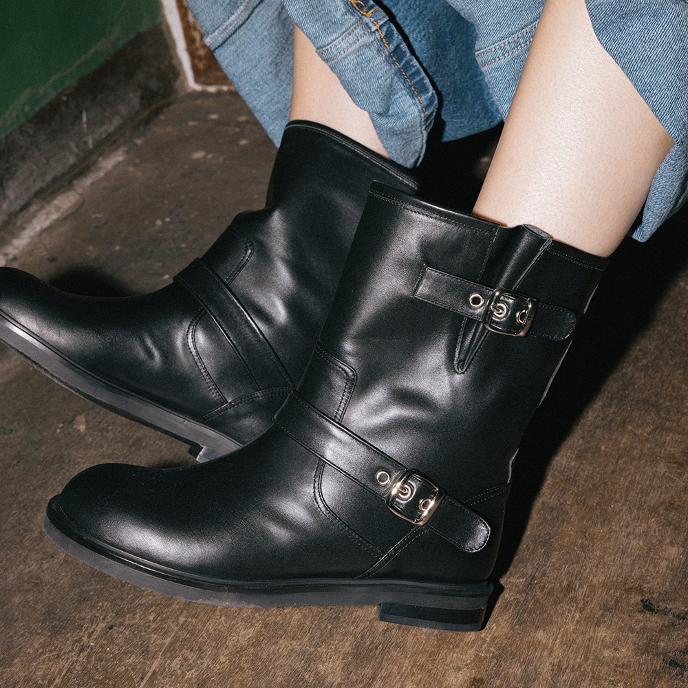차하야 [29CM단독]VINTAGE BIKER BOOT_MINI_BLACK - 위시버킷