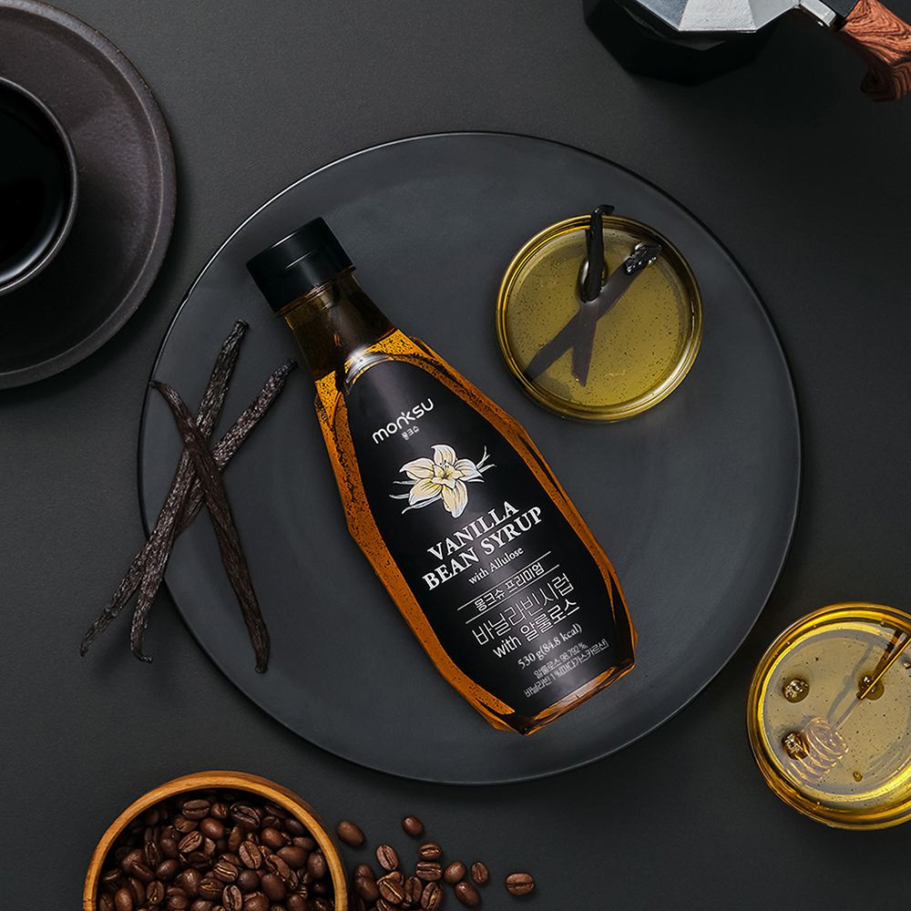 몽크슈 몽크슈 프리미엄 무설탕 수제 바닐라 시럽 슈가프리 저당 알룰로스 바닐라빈 키토 530g [원산지:국산] - 위시버킷